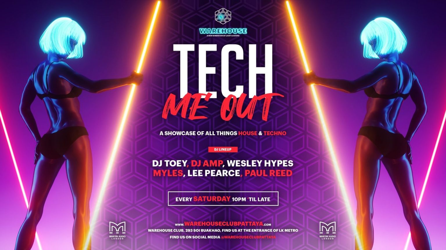 Warehouse Club Pattaya – Tech Me Out – House & Techno - Chrome Crumpet